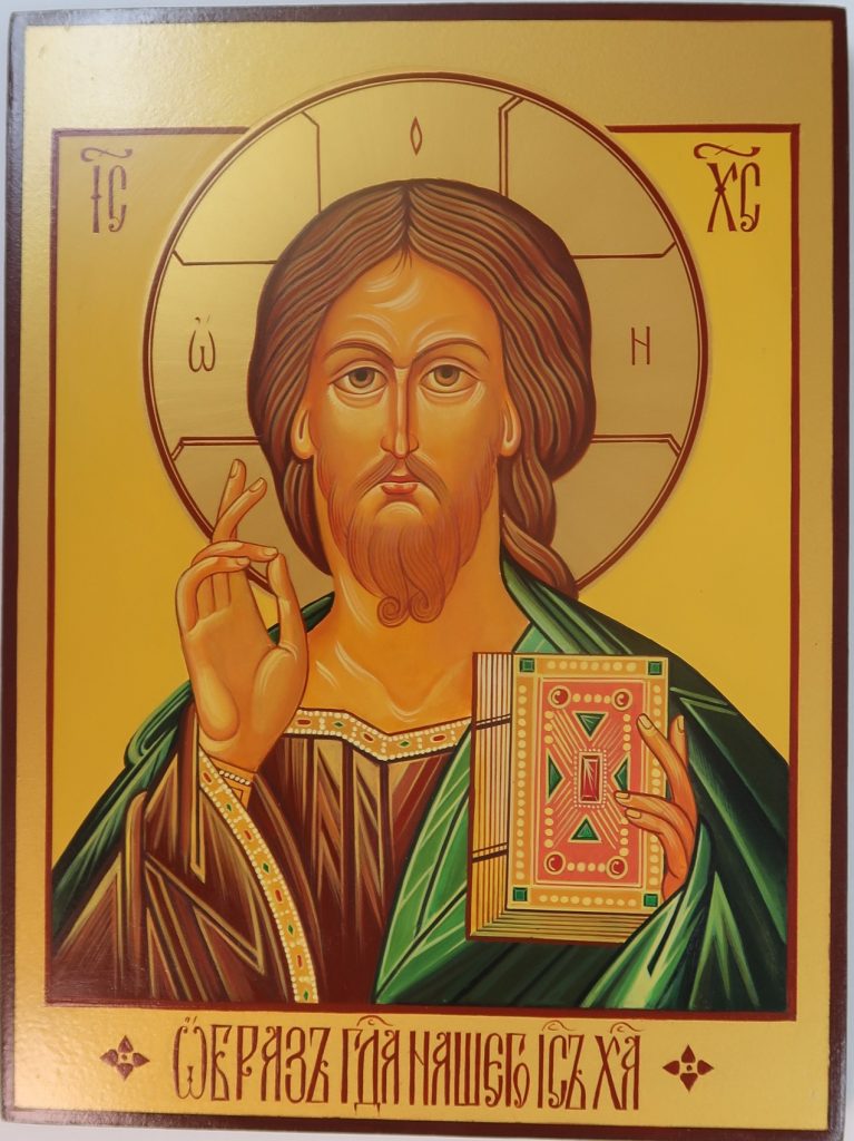 Christ Blessing Handwritten Icon – Byzantine Church Supplies