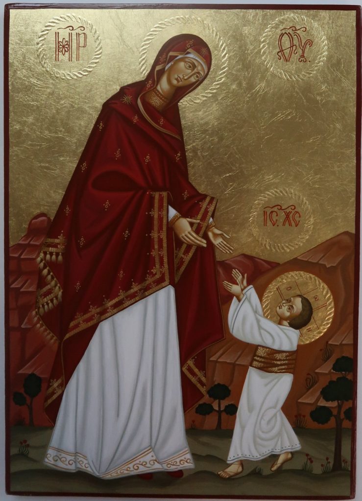 First Steps of Jesus Hand Painted Icon – Byzantine Church Supplies