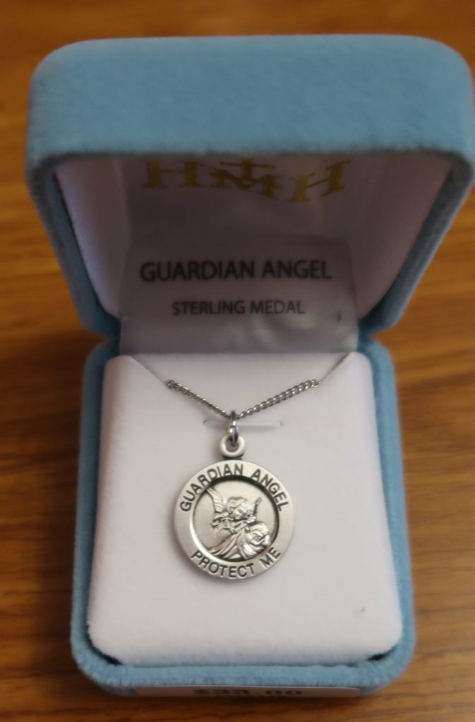 Guardian Angel Sterling Silver Medal Pendant – Byzantine Church Supplies