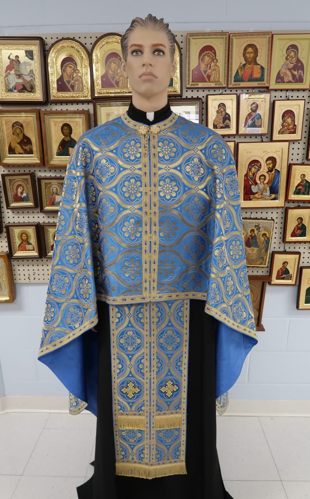 Blue/Gold Vestments Set – Byzantine Church Supplies