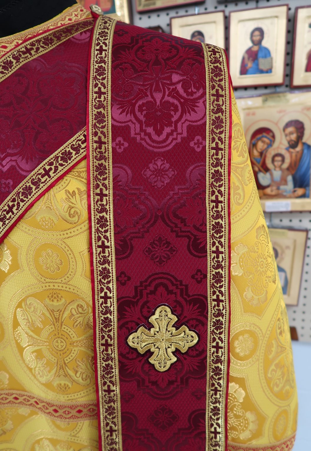 Burgundy Orarion – Byzantine Church Supplies