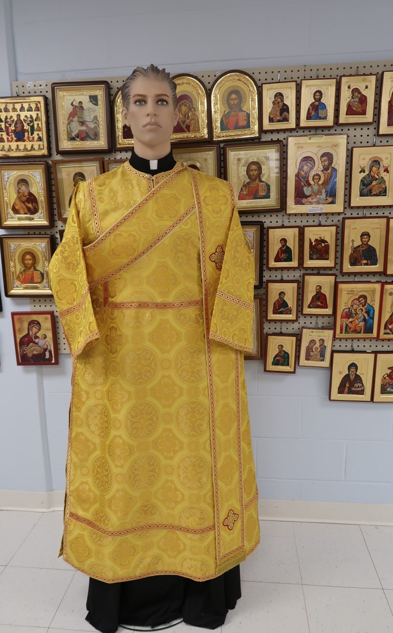 Gold/Gold Deacon Dalmatic Set – Byzantine Church Supplies