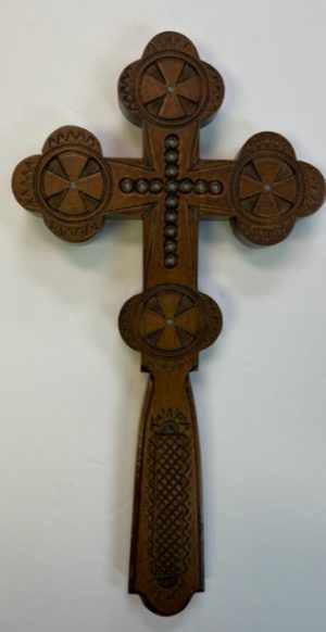 Wooden Two Side Blessing Hand Cross – Byzantine Church Supplies