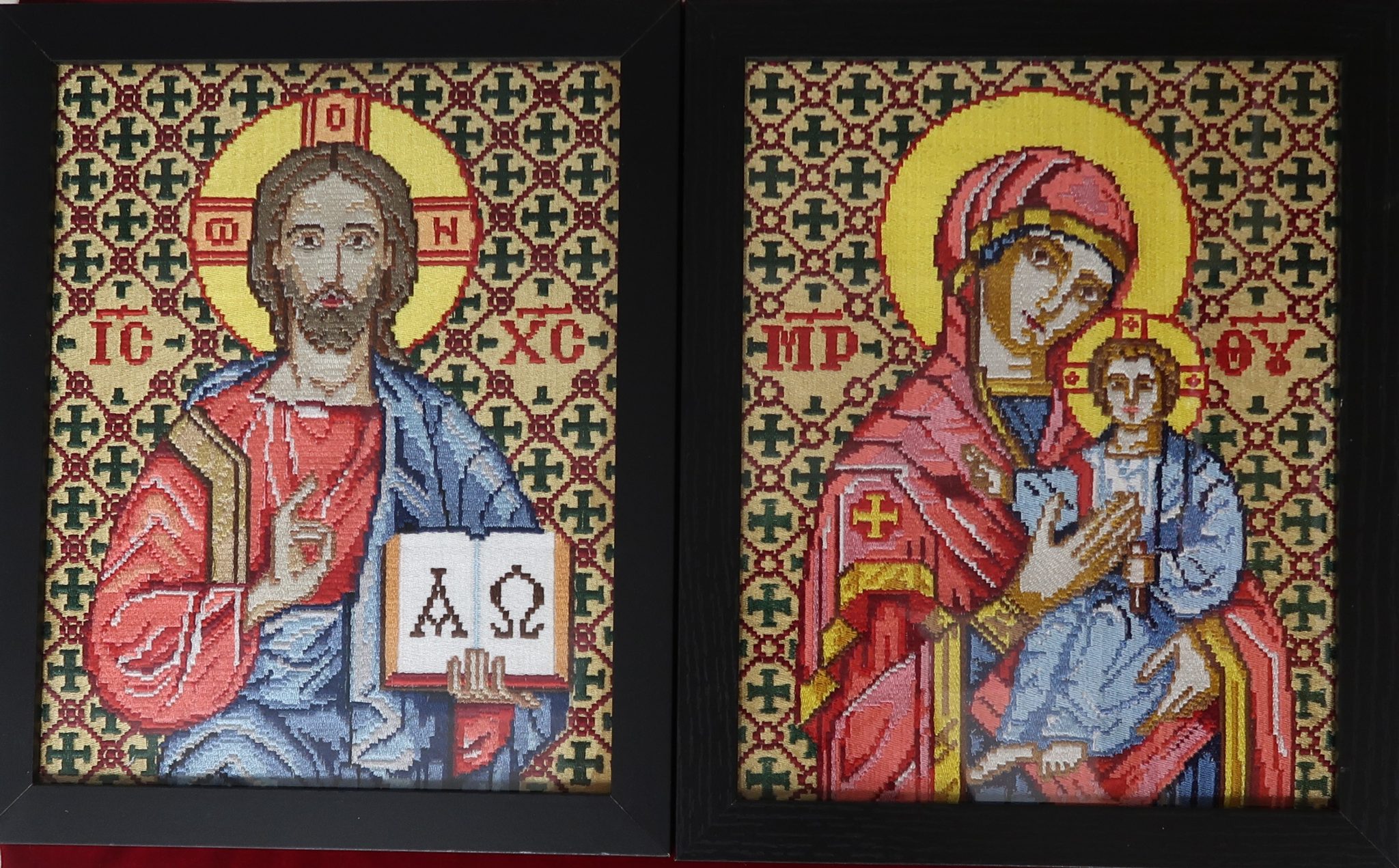 Set of Embroidered Icons – Byzantine Church Supplies