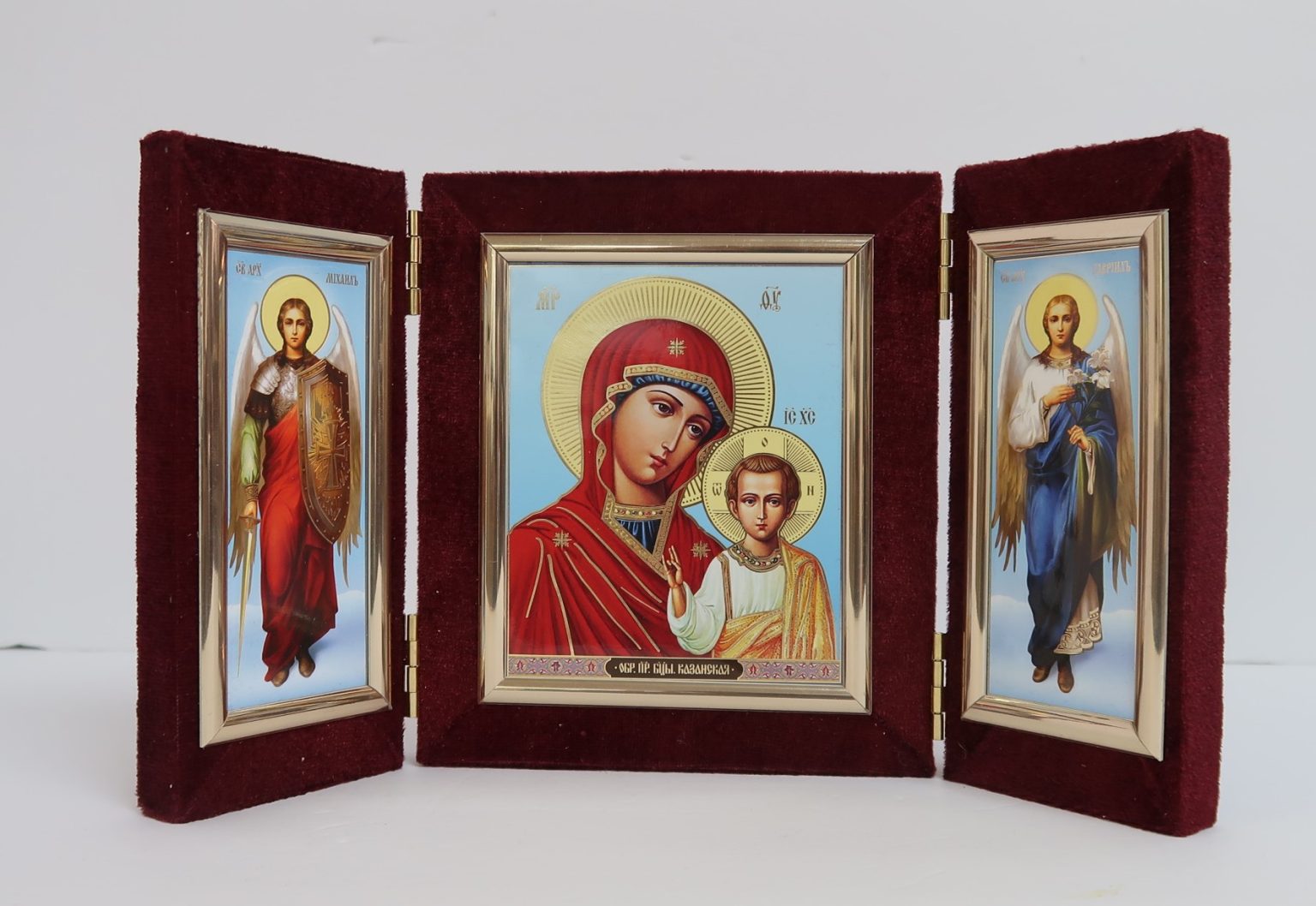 Our Lady of Kazan’ Tryptich Icon – Byzantine Church Supplies