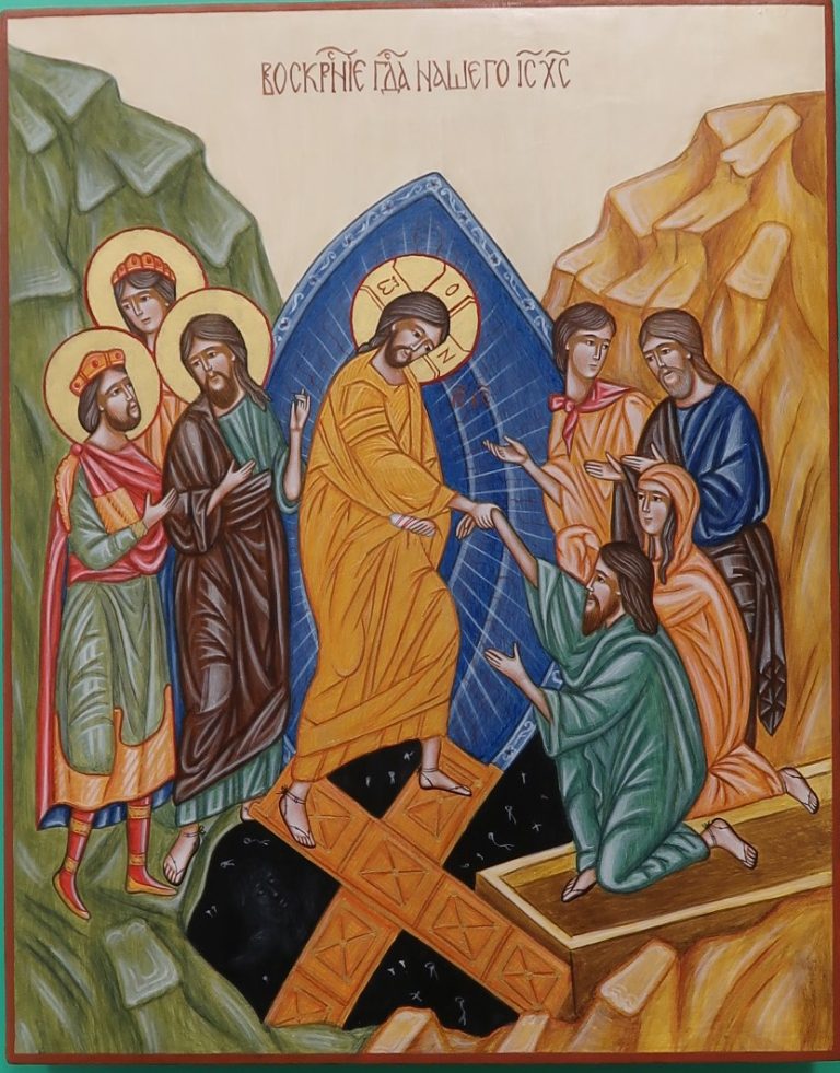 Resurrection Hand Painted Icon – Byzantine Church Supplies